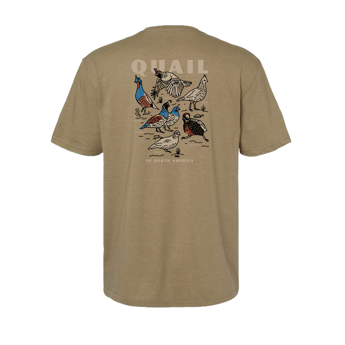 Quail of North America T-Shirt – Poncho