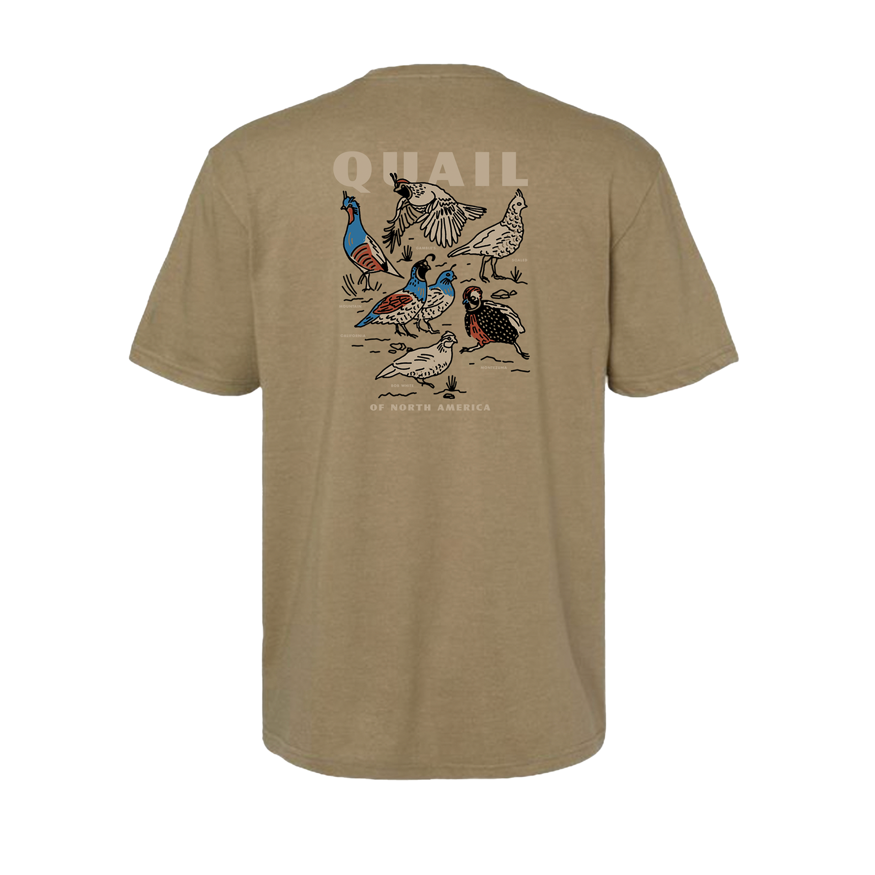 Quail of North America T-Shirt – Poncho
